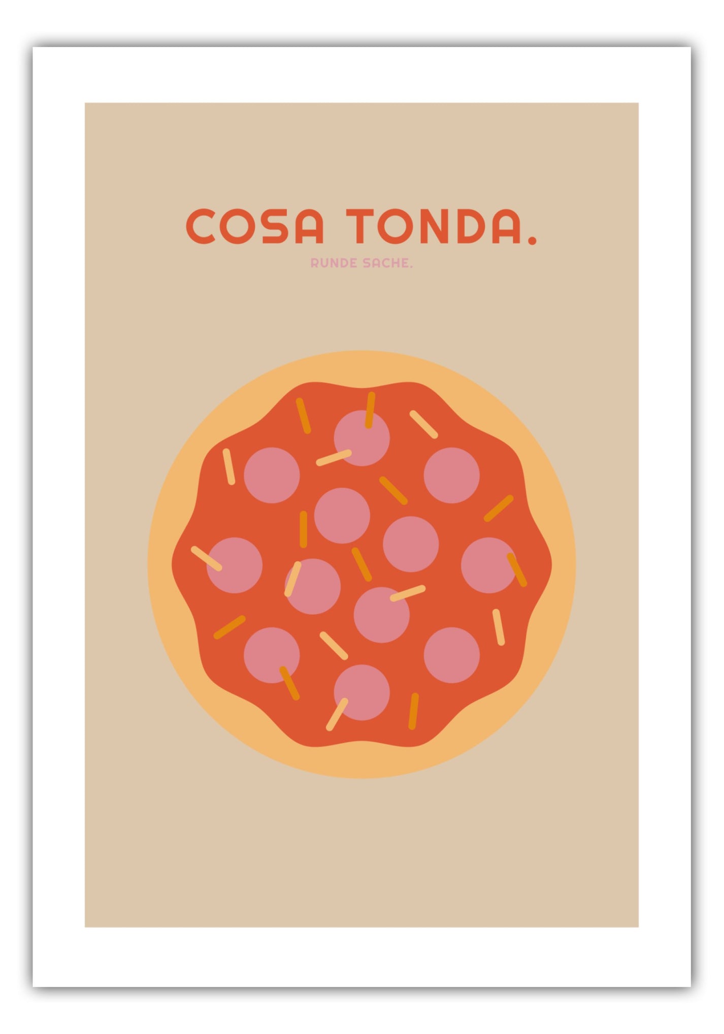 Poster Cosa Tonda - Pizza - La Dolce Vita Collection – MOTIVISSO
