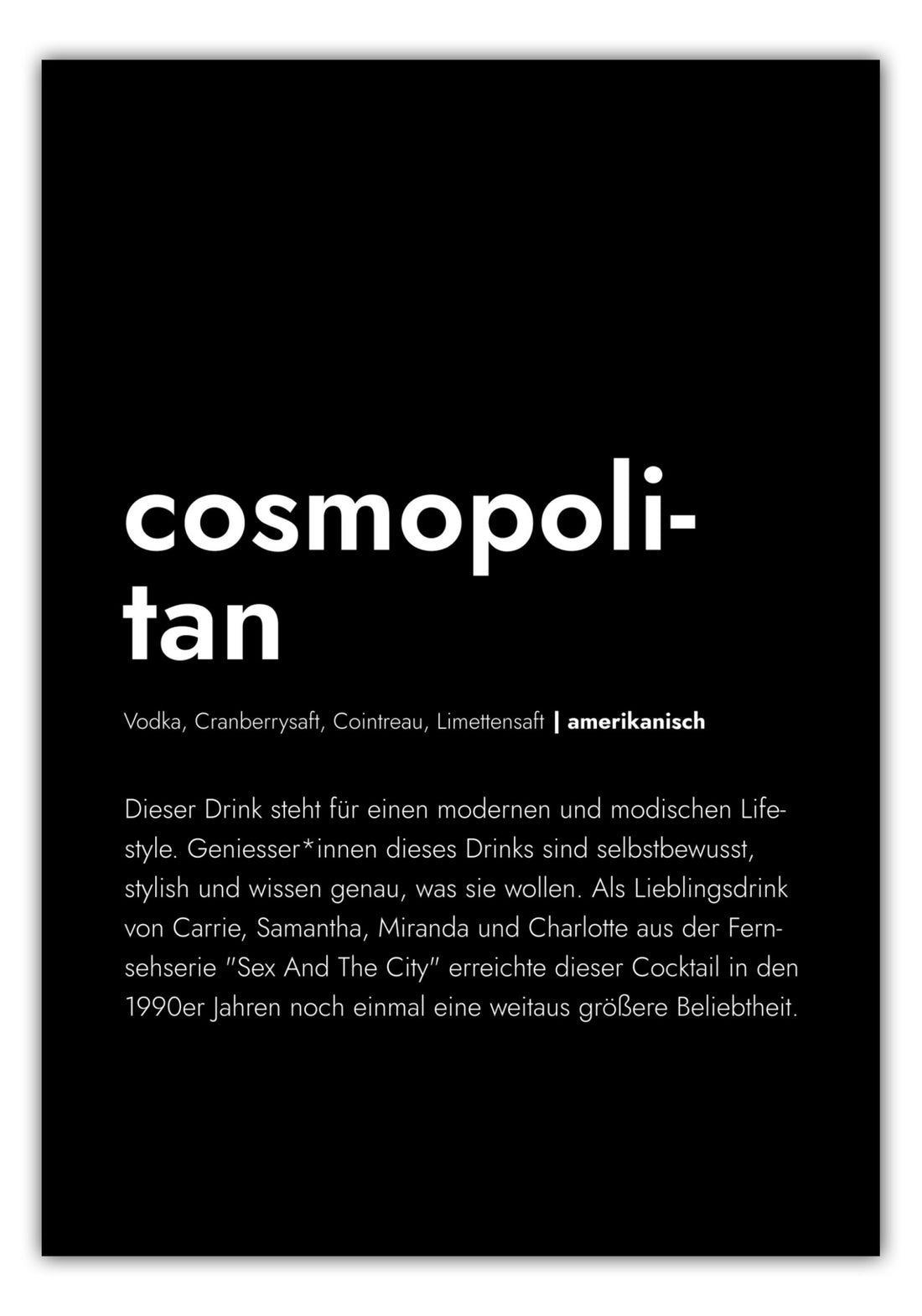 Poster Cosmopolitan - Definition – MOTIVISSO