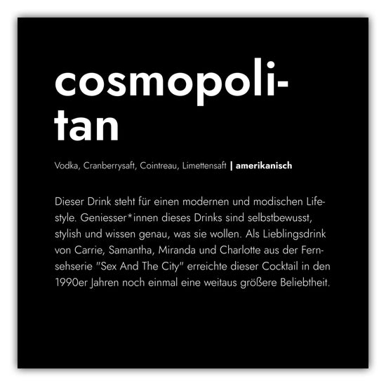 Poster Cosmopolitan - Definition – MOTIVISSO
