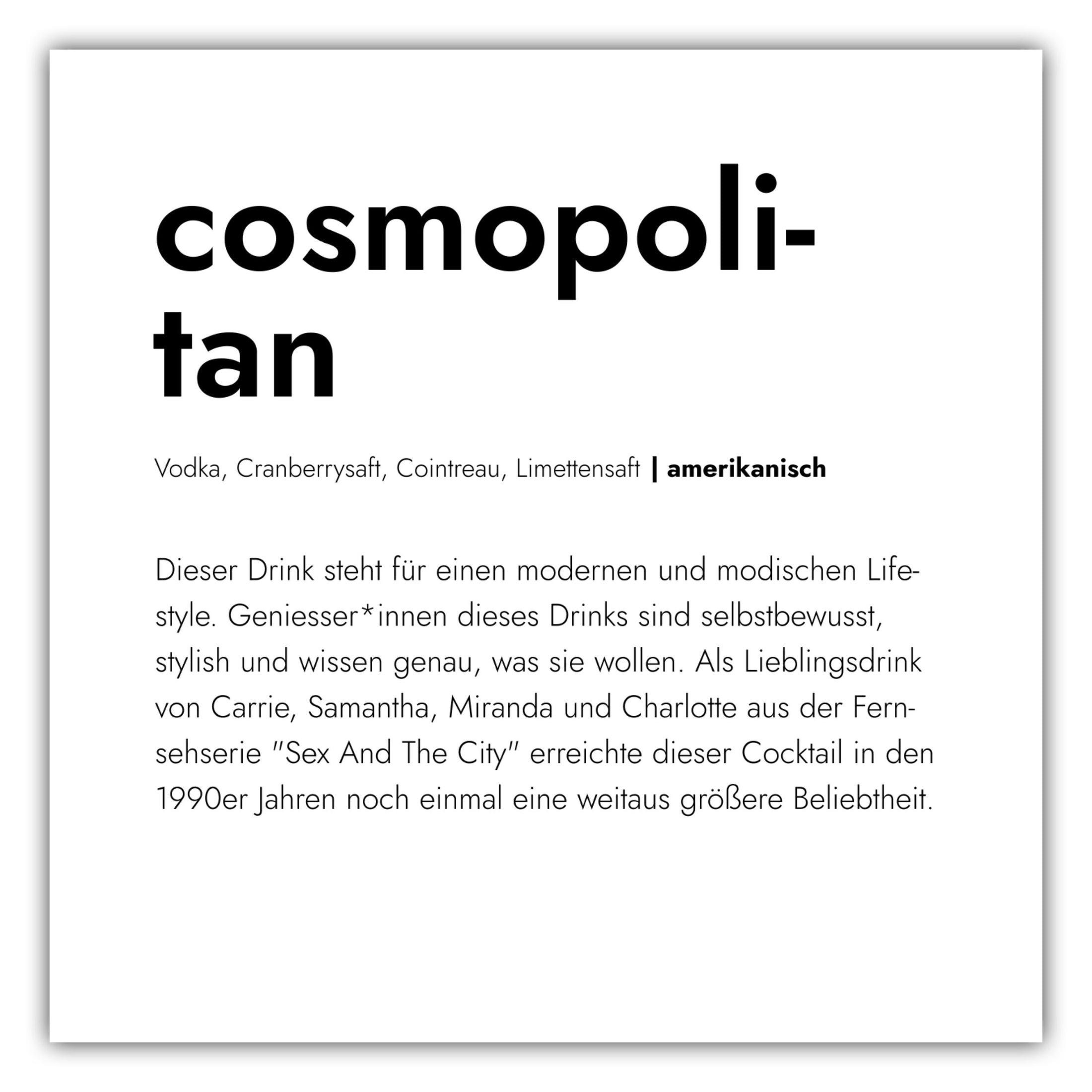 Poster Cosmopolitan - Definition – MOTIVISSO