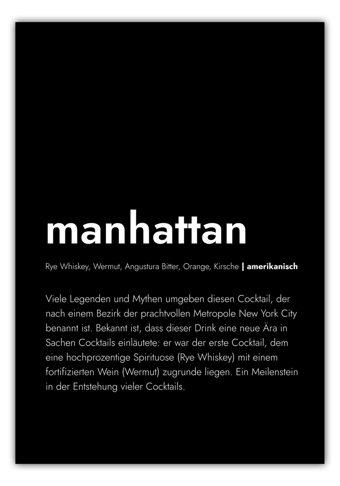 Poster Manhattan - Definition – MOTIVISSO