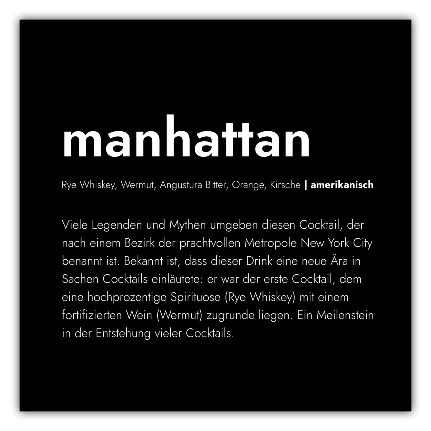 Poster Manhattan - Definition – MOTIVISSO