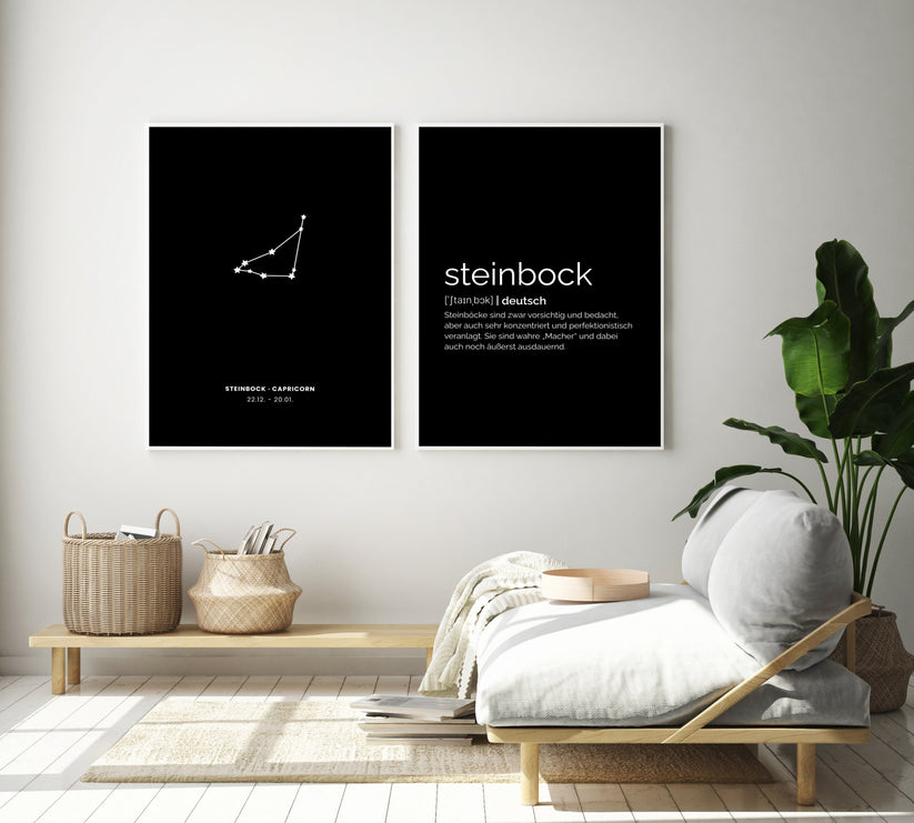 Poster Sternzeichen Steinbock - Definition – MOTIVISSO