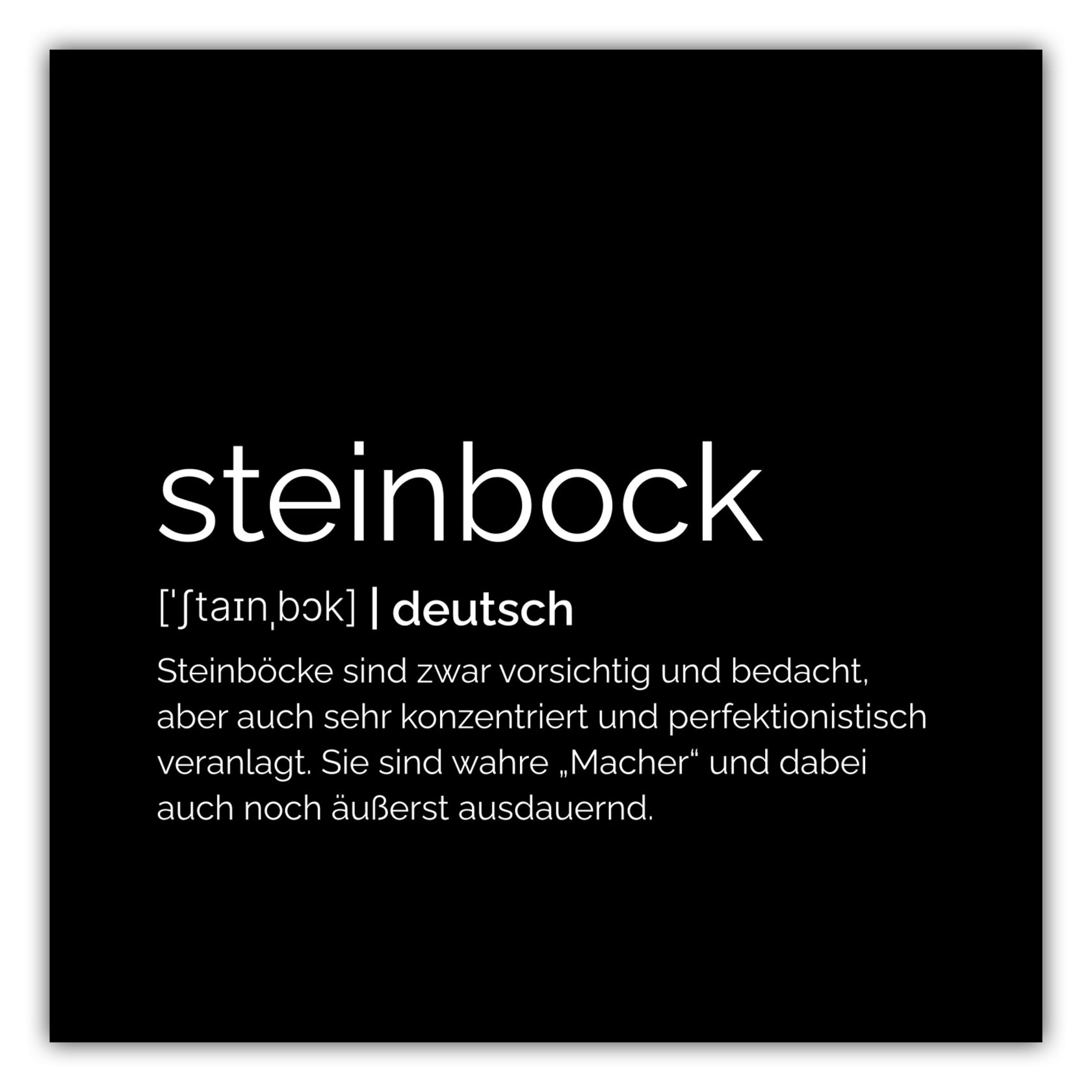 Poster Sternzeichen Steinbock - Definition – MOTIVISSO