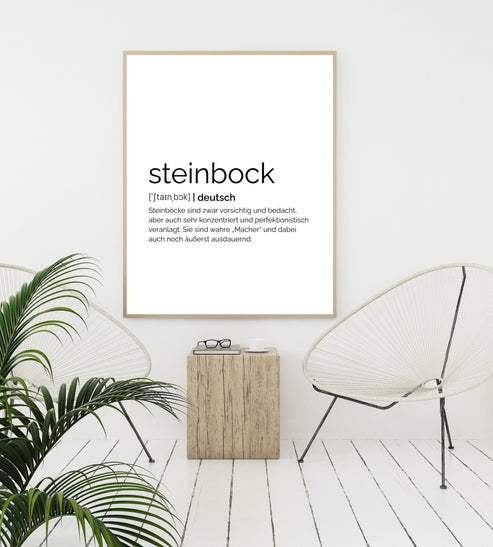 Poster Sternzeichen Steinbock - Definition – MOTIVISSO