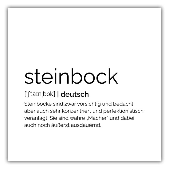 Poster Sternzeichen Steinbock - Definition – MOTIVISSO