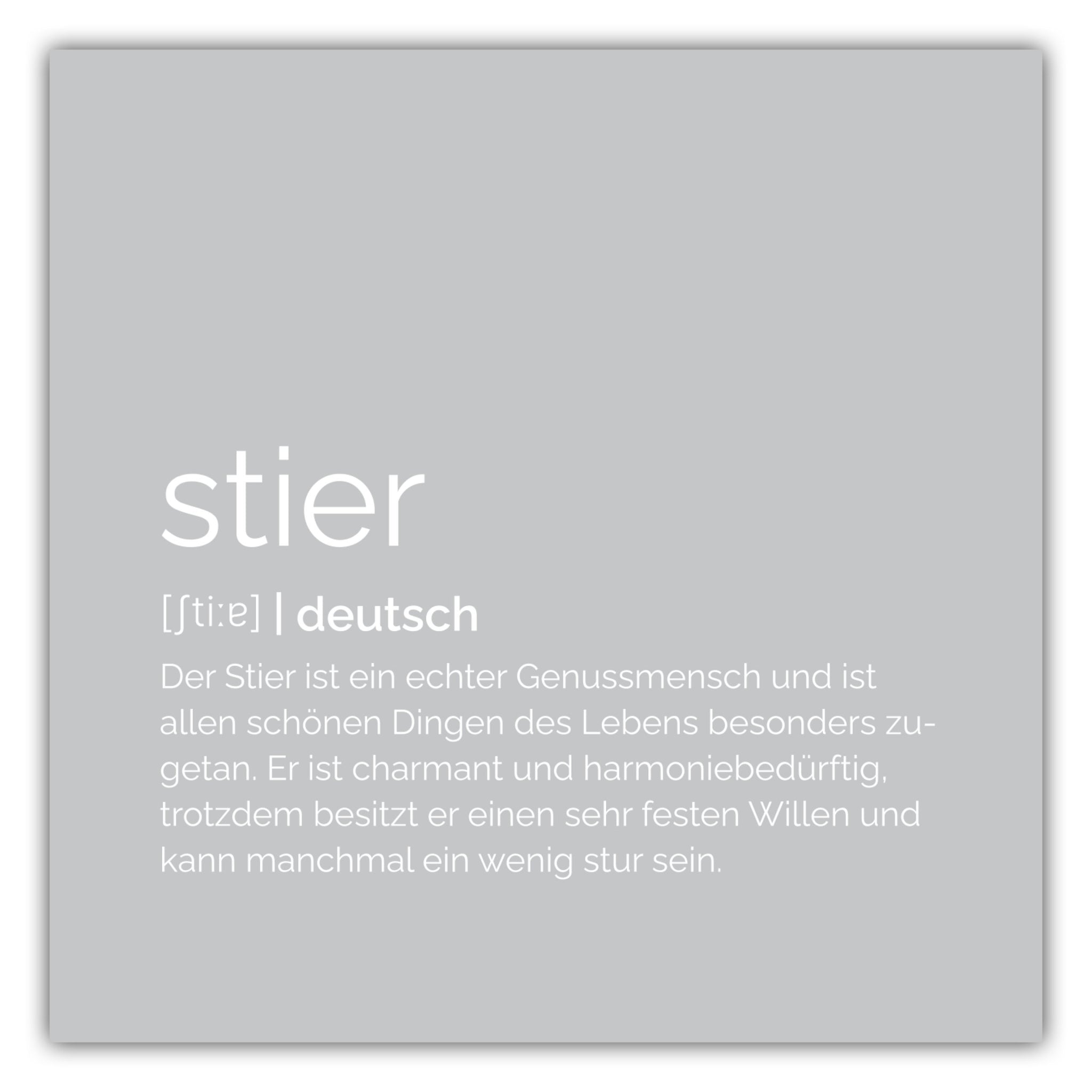 Poster Sternzeichen Stier - Definition – MOTIVISSO