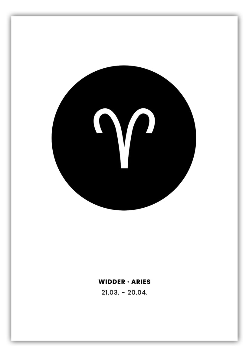 Poster Sternzeichen Widder - Symbol – MOTIVISSO